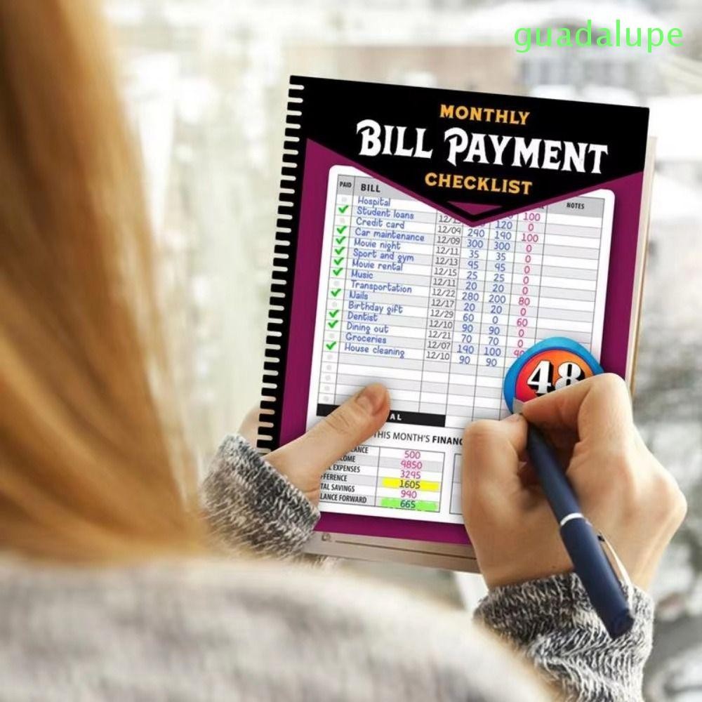 Guadalupe Bill Payment Organizer Notepad, 48 เดือน Save Money Bill ...