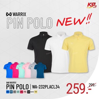 ใหม่ล่าสุด!! WARRIX รุ่น PIN เสื้อโปโลวอริกซ์สีล้วน (WA-232PLACL34) สีใหม่ ดำ/ขาว/เหลืองพาสเทล ...