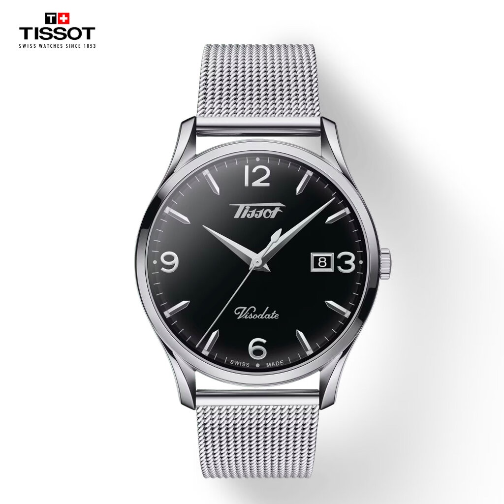 นาฬิกาข้อมือ นาฬิกา TISSOT Men Tissot Heritage Visodate Black Dial T118 ...