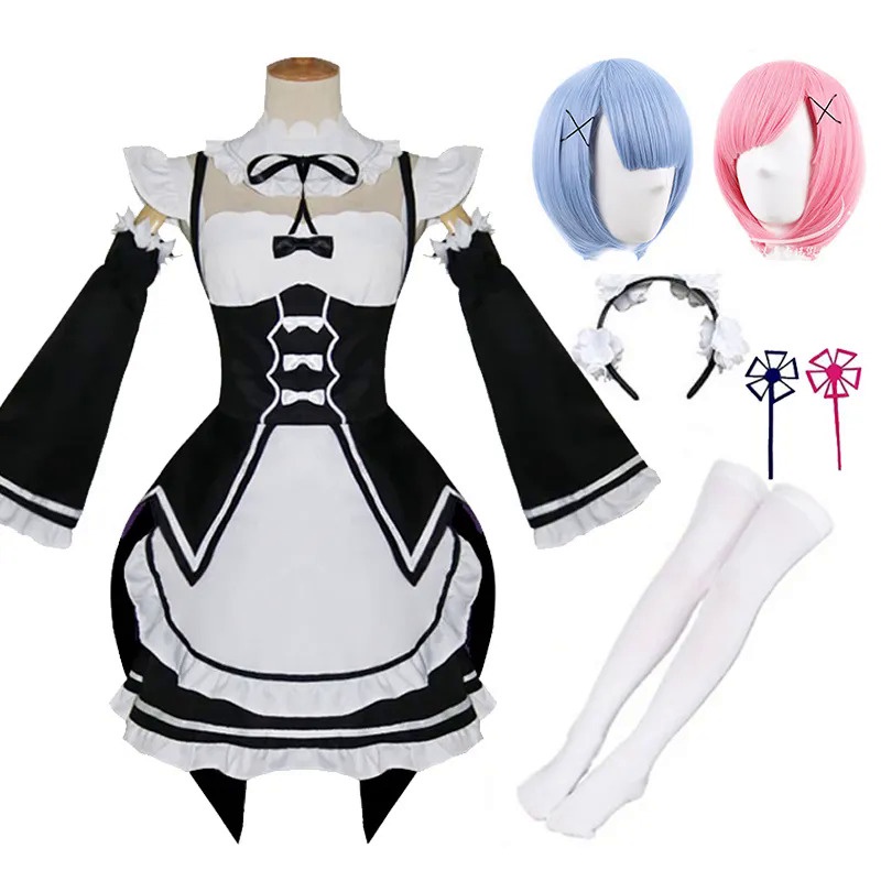 Rem Ram Maid Cosplay Costumes Re:Zero kara Hajimeru Isekai Seikatsu ...