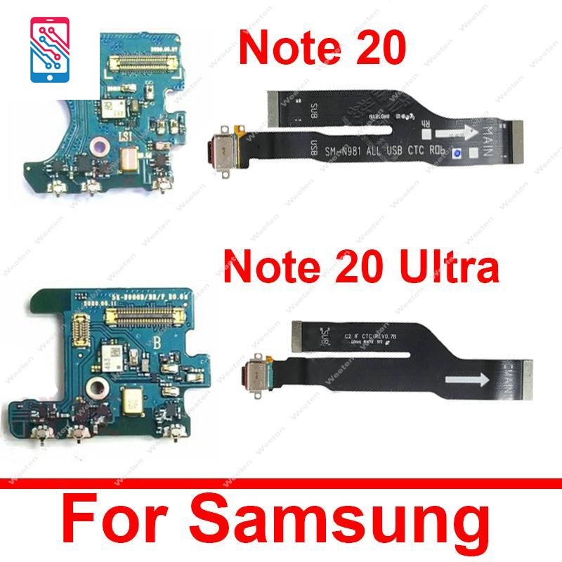 แท่นชาร์จไมโครโฟน USB สําหรับ Samsung Galaxy Note 20 Ultra N981 N9810 ...