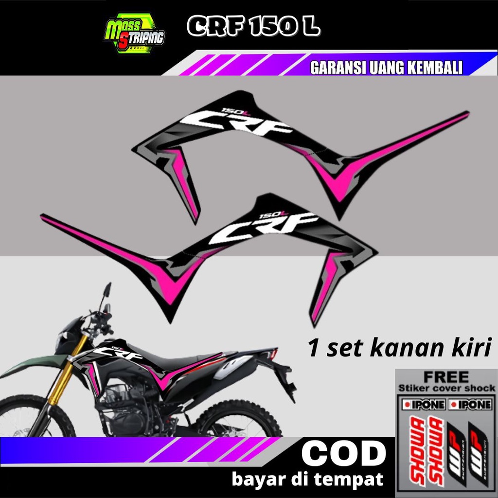 Striping Sticker liss decal Honda CRF 150 L Semi FullBody One Set ขวา ...