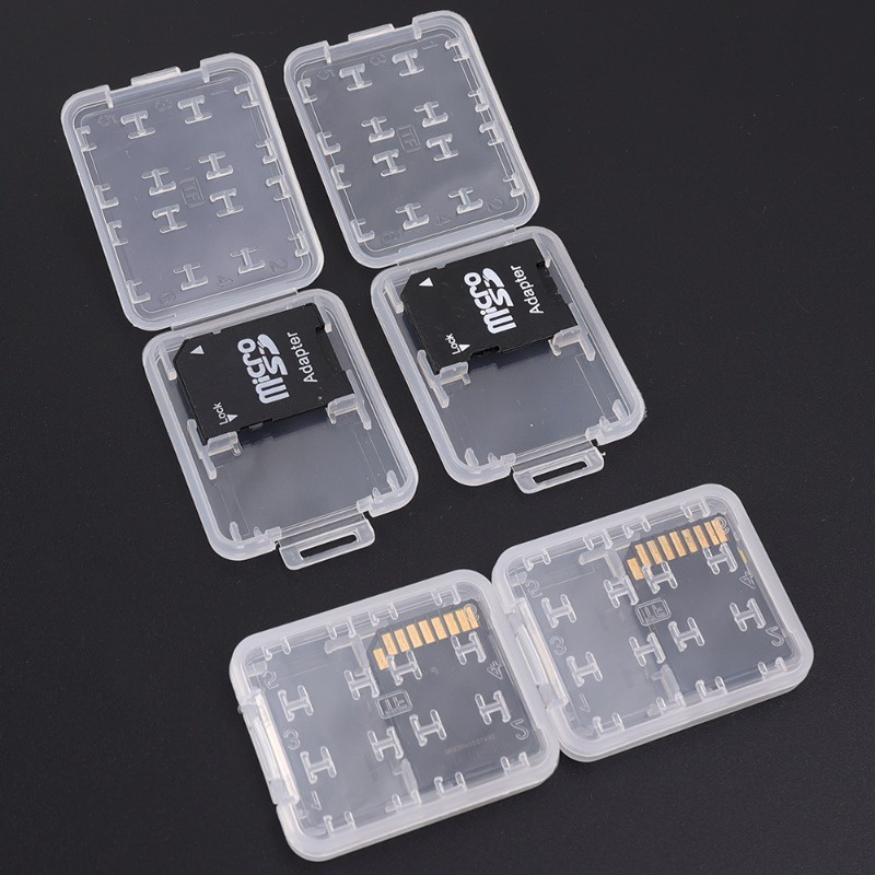 กล่องใส ขนาดเล็ก แบบพกพา / สําหรับ SD SDHC TF MS Sim Cards Holder ...