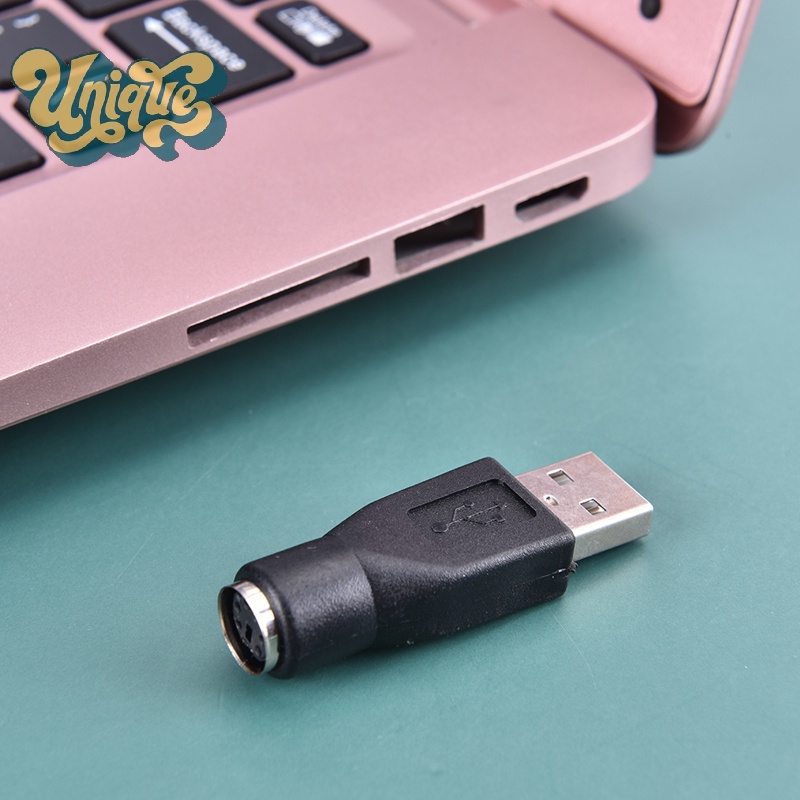 (Unique) อะแดปเตอร์แปลง PS2 PS/2 Female เป็น USB Male สําหรับแล็ปท็อป ...