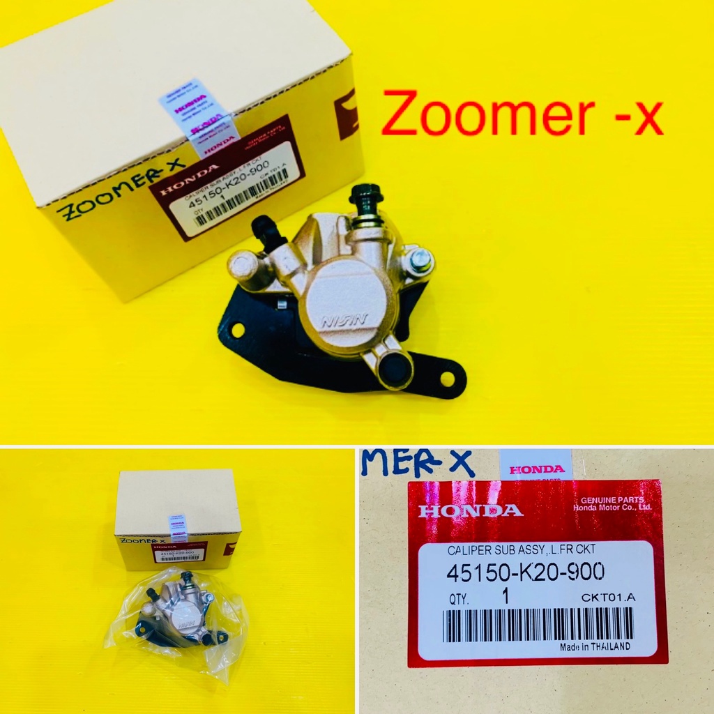 ปั้มดิสก์เบรคหน้าล่าง Zoomer-x พร้อมผ้าเบรค+ขาจับปั้ม เดิมติดรถ แท้ CKT ...