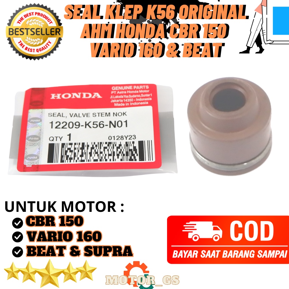 วาล์วซีล K56 AHM Honda CBR 150 Vario 160 Superra Sonic Genio Beat 12209 ...