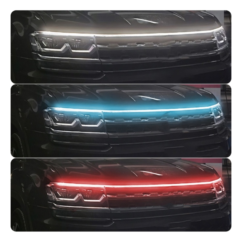 Yo Car Hood Light Strips Dynamic Car LED Strips Light ภายนอกแถบไฟวิ่ง ...