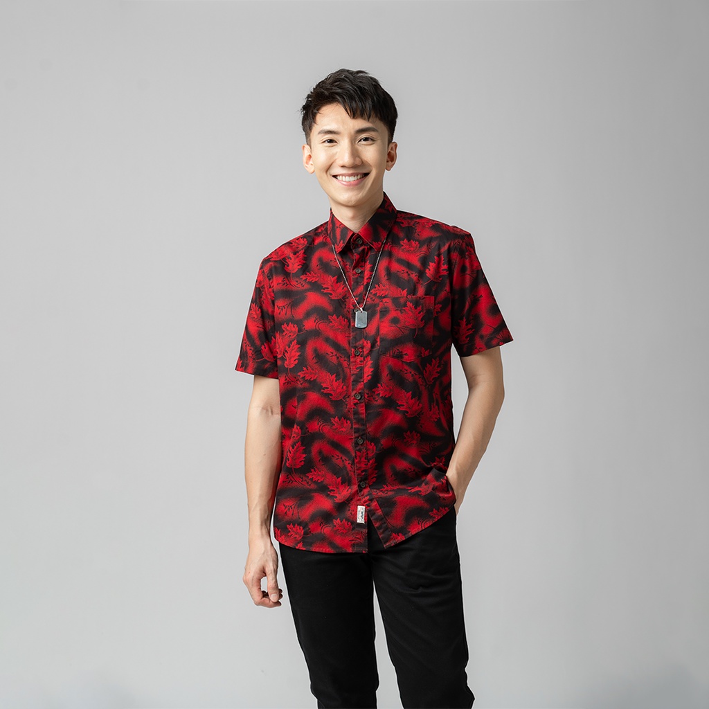 เสื้อ Dapper Floral Red-3491FW [ PLUS SIZE AVAILABLE SIZE: S -3XL ...