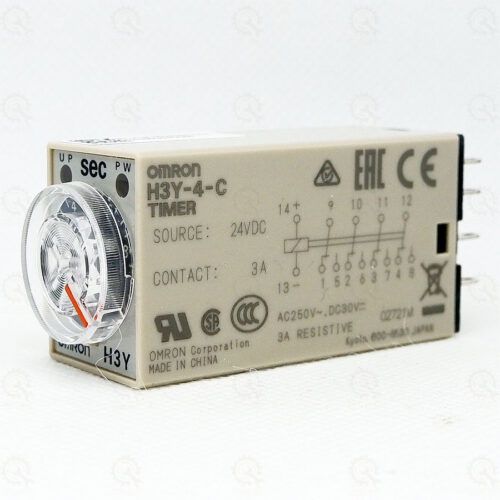 TIMER OMRON H3Y-4-C,10s ,24V Timer Functions: Reset No. of Timing ...