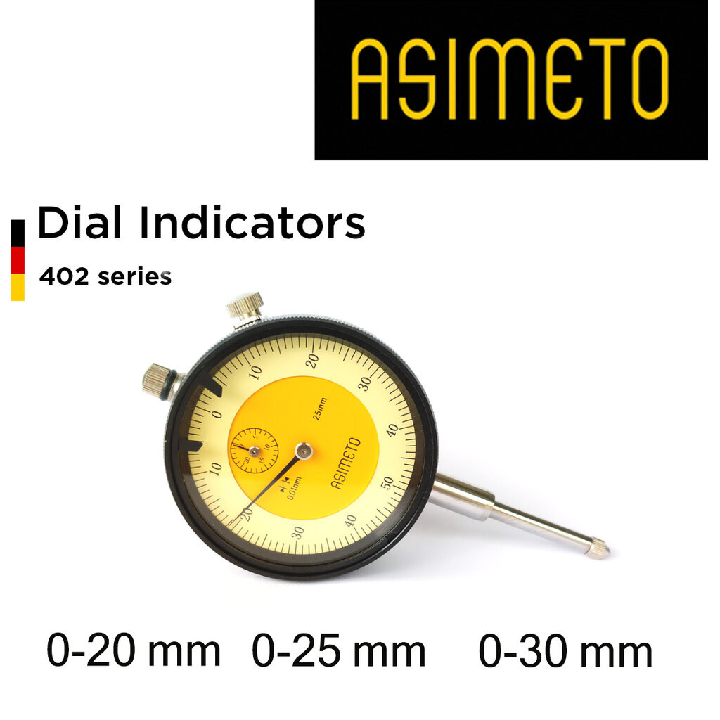 Asimeto ไดอัลเกจ Dial Indicator ความละเอียด 0.01 มม ช่วงวัด 0-20 mm, 0-25 mm, 0-30 mm | Shopee ...