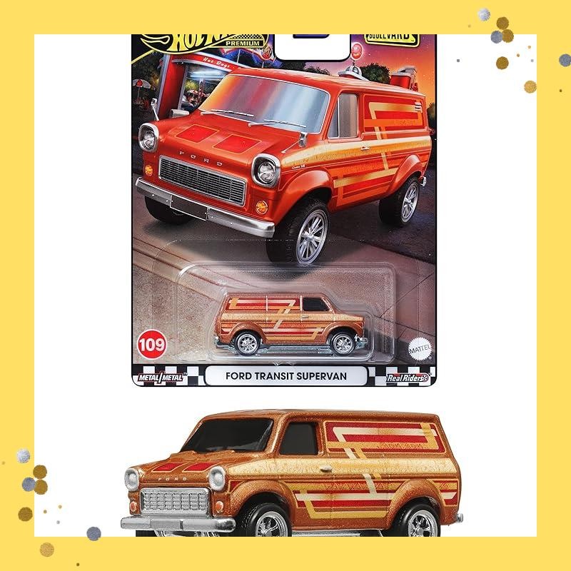Hot Wheels Boulevard Ford Transit Super Van Ride-on Toy Miniature Car ...