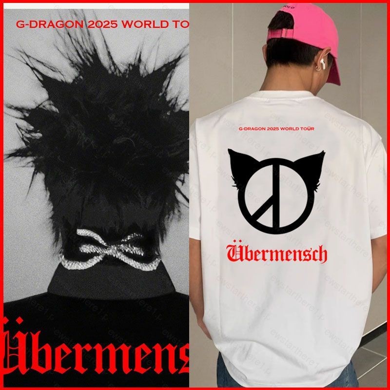 Jason GD 2025 คอนเสิร์ต Ubermensch เสื้อยืด G-dragon แฟน ๆ รองรับเสื้อ ...