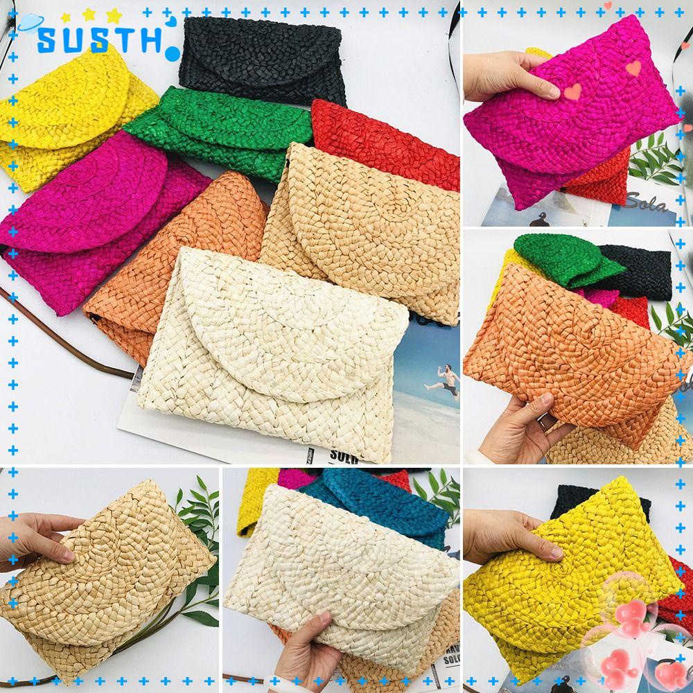 Susth กระเป๋าถือลําลอง ประดับขนข้าวโพด ความจุขนาดใหญ่ | Shopee Thailand