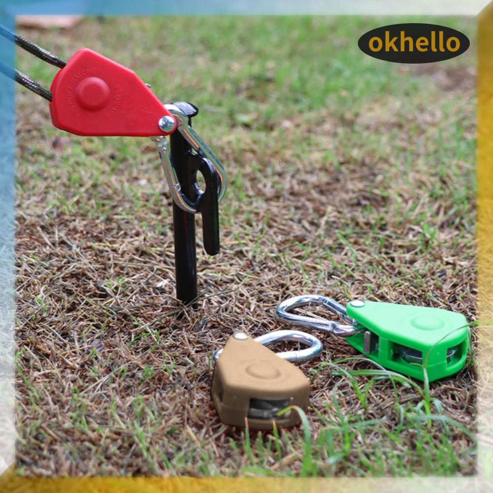 [Okhello.th] รอกแขวนสาย ปรับได้ กันลม สําหรับเต็นท์ | Shopee Thailand
