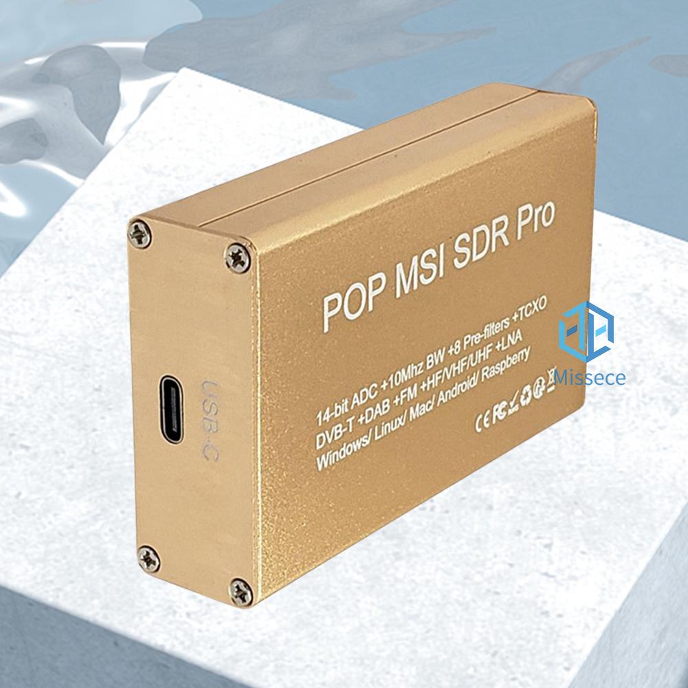Pop MSI SDR Pro ตัวรับสัญญาณวิทยุ SDR 14 บิต 10KHz-2GHz กว้าง SMA เชื่อมต่อ 50 โอห์ม 185mA ...