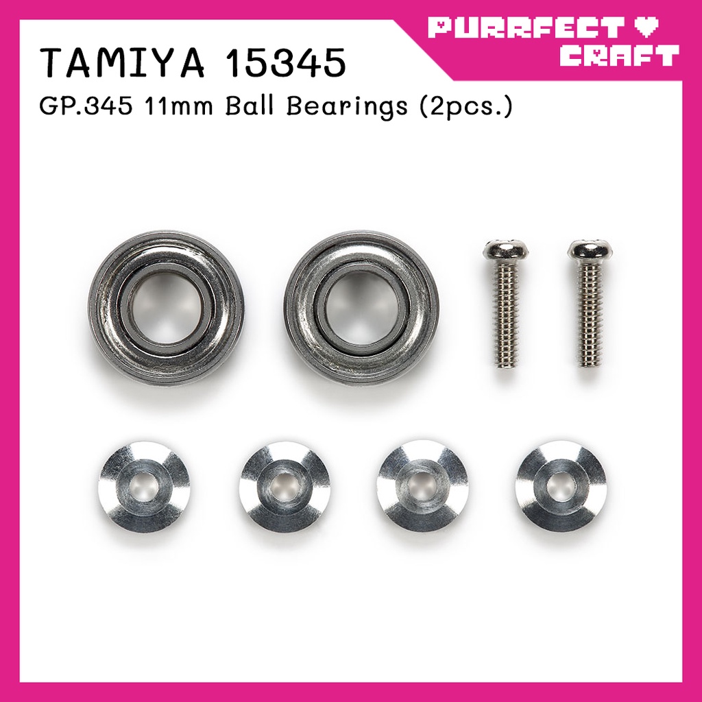 TAMIYA 11mm Ball Bearings (2pcs.) (15345) โรลเลอร์รถรางทามิย่า | Shopee ...