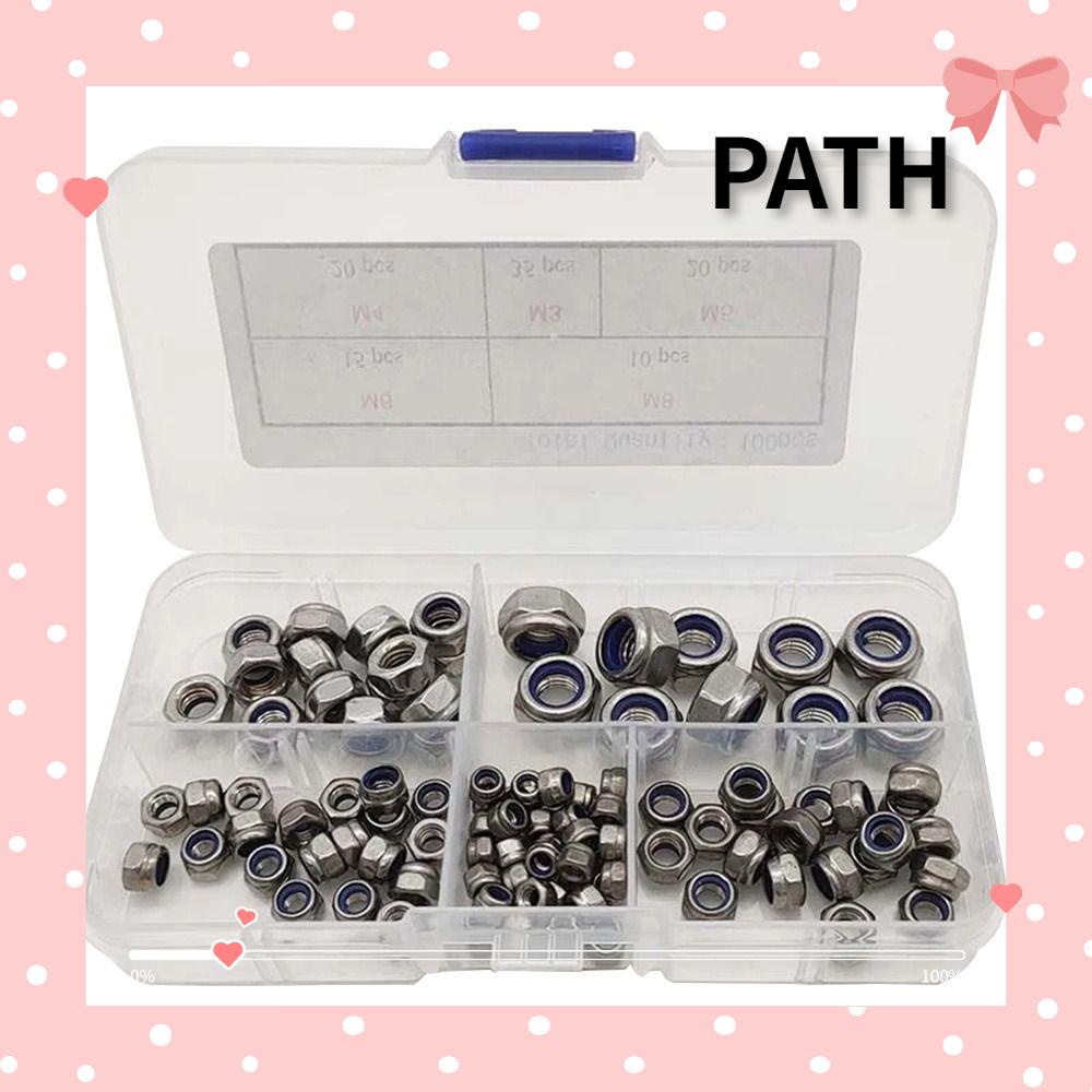 Path ชุดน็อตล็อค สเตนเลส 304 5 ขนาด M3 M4 M5 M6 M8 100 ชิ้น | Shopee ...