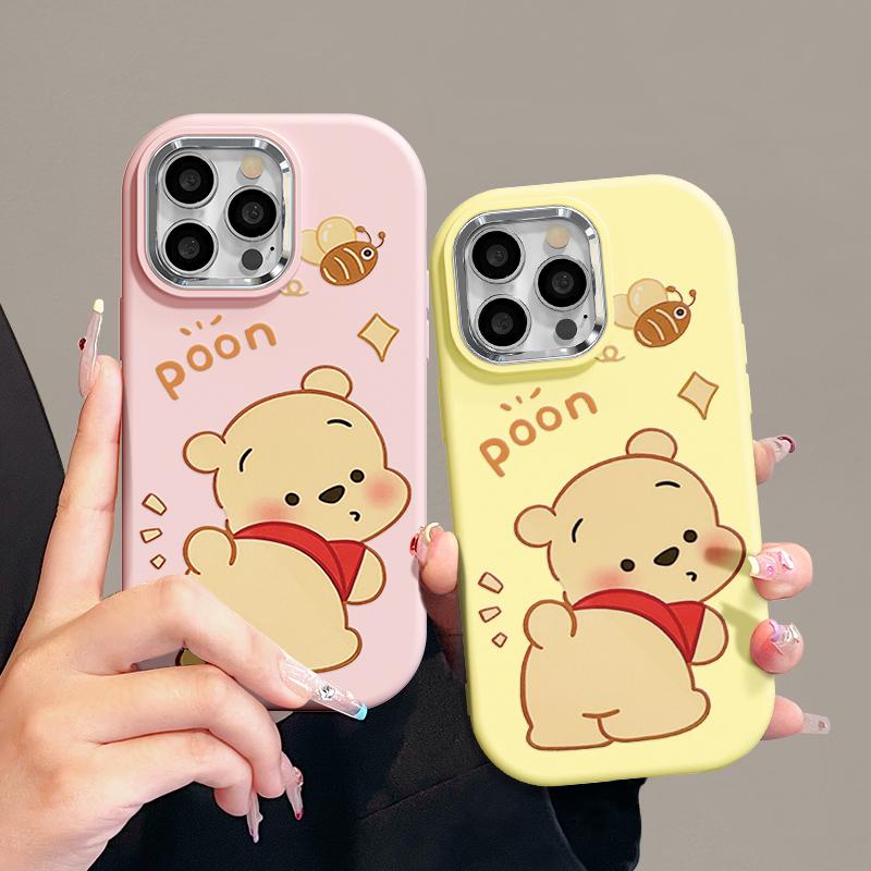 เคส iphone hone 12 13 PRO 14 15 plus 15 PRO MAX Ai ก้นหมีสีเหลืองขนาดเล็กเคสโทรศัพท์สไตล์น่ารัก ...