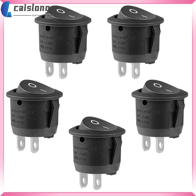 Winomo กลอนสแน็ปอิน ทรงกลม 2-Pin 10A 125V 6A 250V สําหรับรถยนต์ เรือ 5 ...