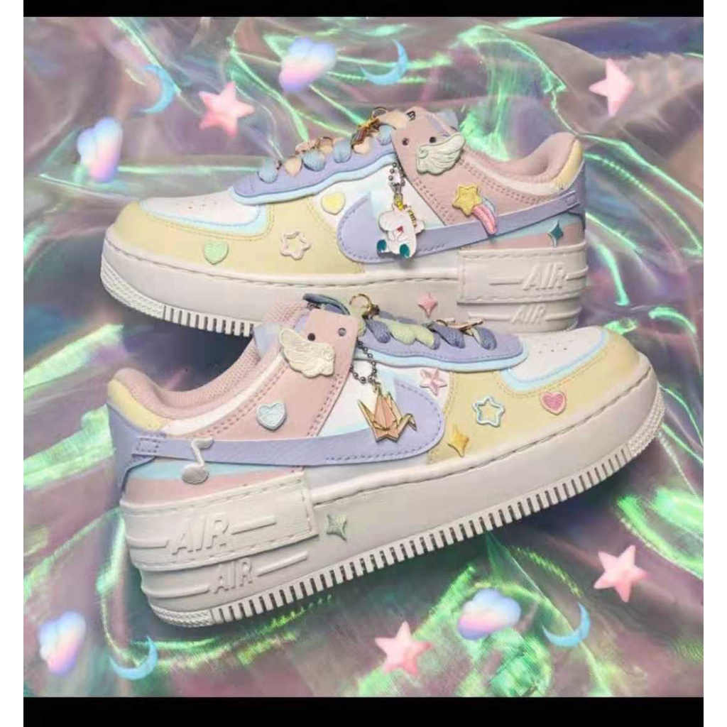 รายละเอียดสินค้า วิ่ง Nike Air Force 1 Shadow Macaron ใหม่สำหรับผู้หญิง ...