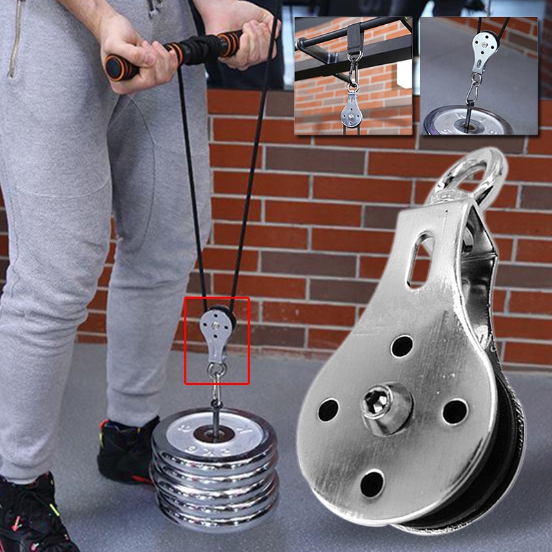 Heavy Duty Single Wheel Pulley Swivel Lifting Rope Pulley Block Rigging ...