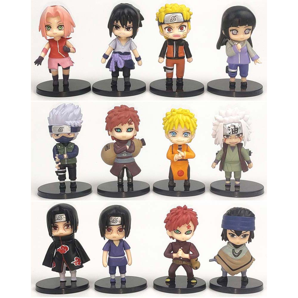 12pcs/set Anime Naruto Shippuden Hinata Sasuke Itachi Kakashi Gaara ...