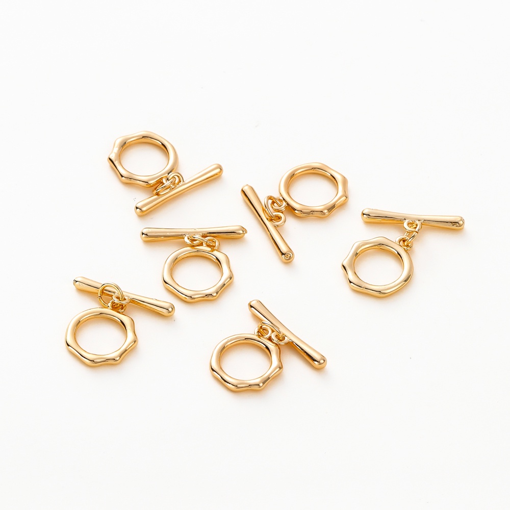 หัวเข็มขัด รูปแบบ OT 18K หุ้มทอง 2 ชิ้น ไม่จาง ไม่ดำ ทนทาน เครื่องประดับแฟชั่น ของแท้ 100% ...