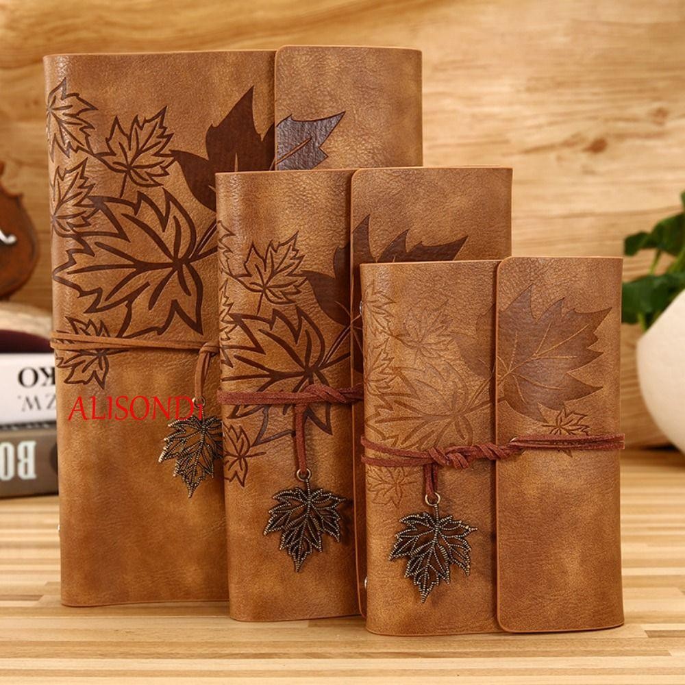 Alisond1 Travelers Vintage Notebook, A7/A6/A5 PU หนัง PU กระดาษคราฟท์ ...