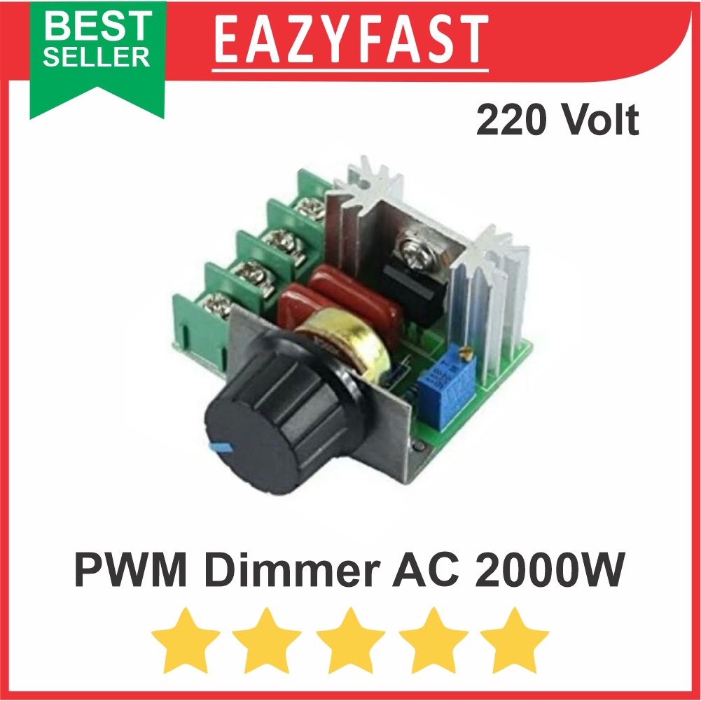 2000w Dimmer โคมไฟ LED เครื่องทําความร้อนมอเตอร์ควบคุมความเร็ว AC 220V ...