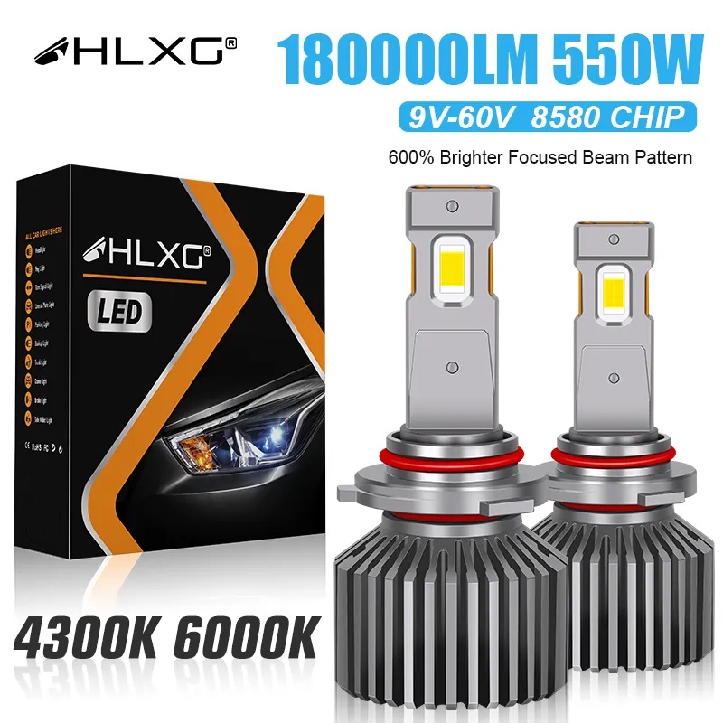 Hlxg 2ชิ้น H7 หลอดไฟหน้ารถยนต์ LED H1 H4 H11 9005 HB3 9006 HB4 9012 HIR2 300000Lm ไฟตัดหมอก ...
