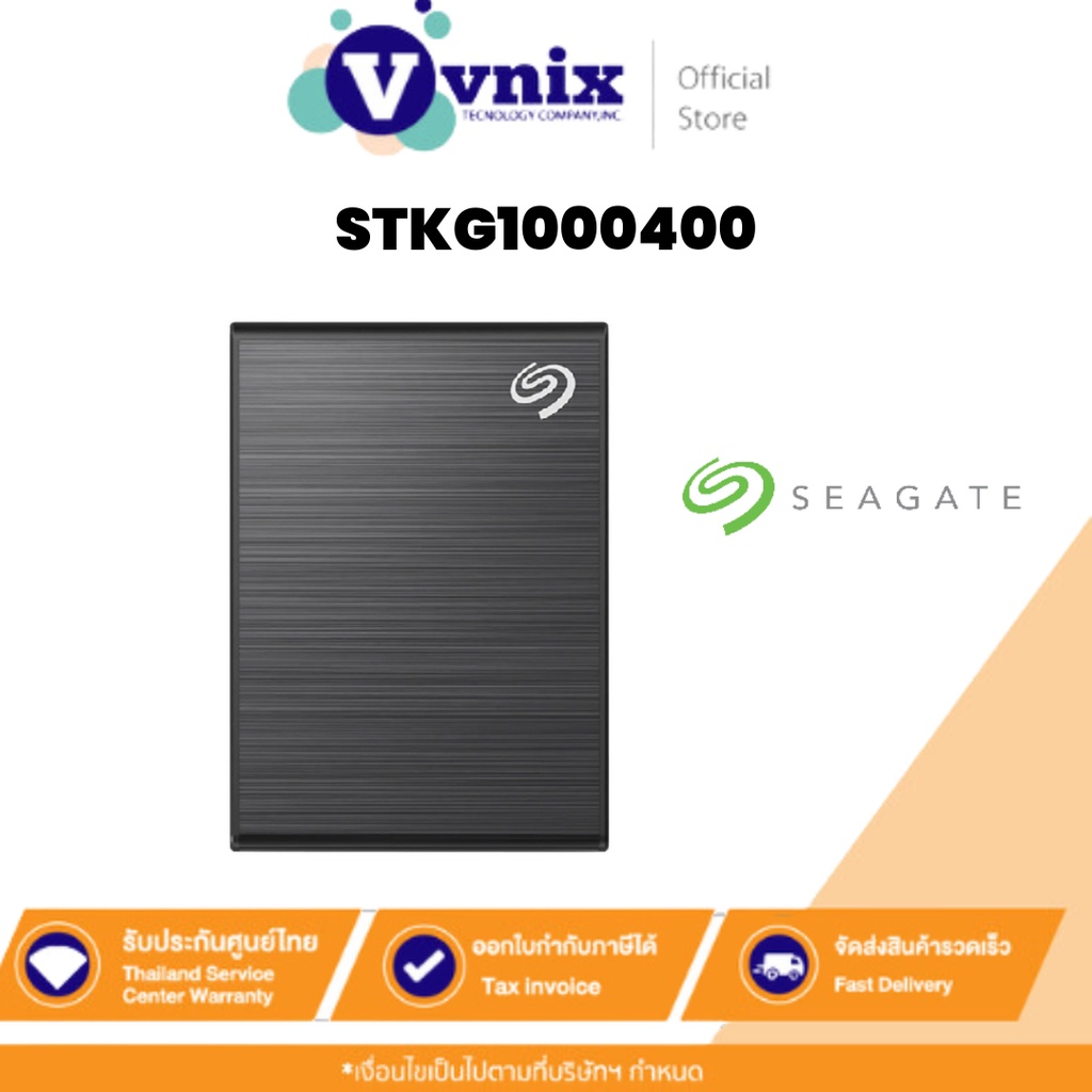 Seagate STKG1000400 เอสเอสดีพกพา 1 TB PORTABLE ONE TOUCH SSD (BLACK) By ...