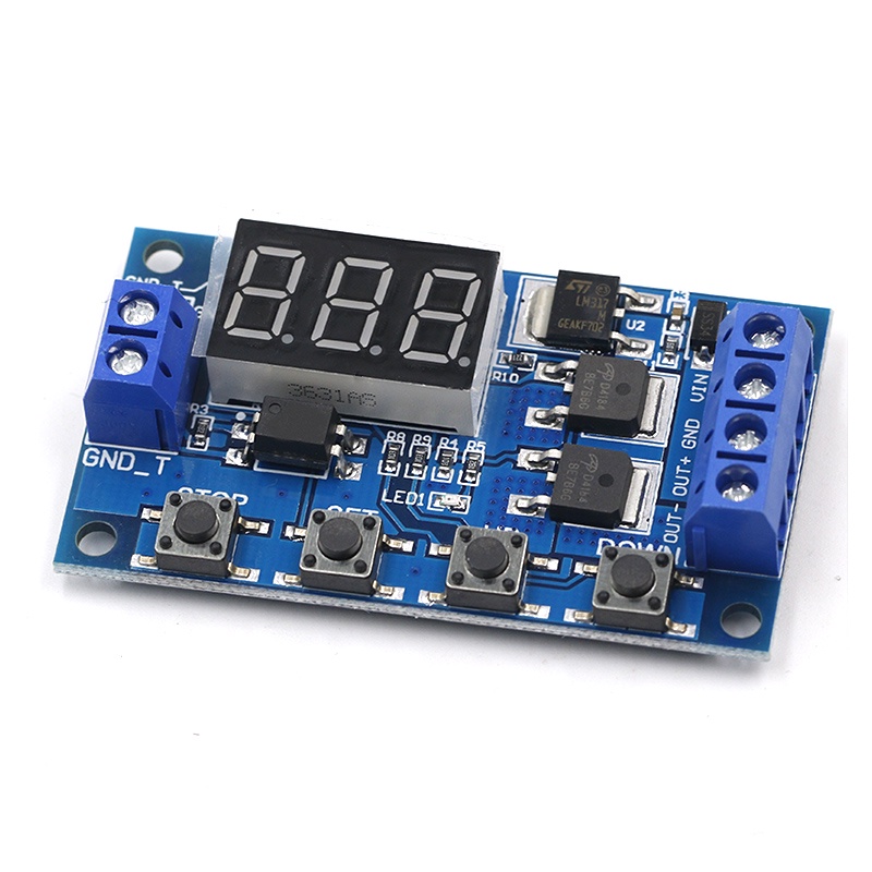 Diy DC 12V 24V Dual MOS LED Digital Delay Relay Trigger Cycle Timer ...
