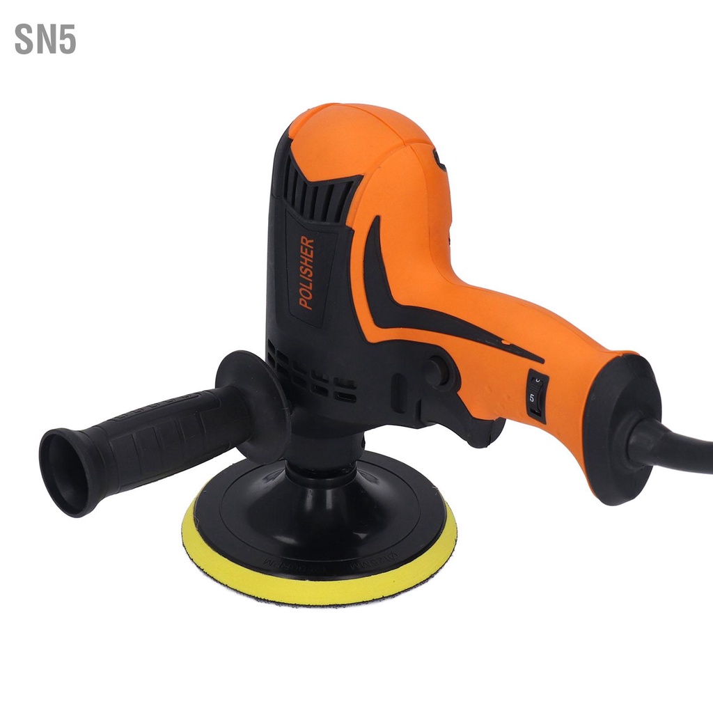 SN5 เครื่องขัด 980W มอเตอร์ 6 ความเร็วตัวแปรความร้อนแบบพกพาชุดขัดรถสีดำสีส้ม | Shopee Thailand