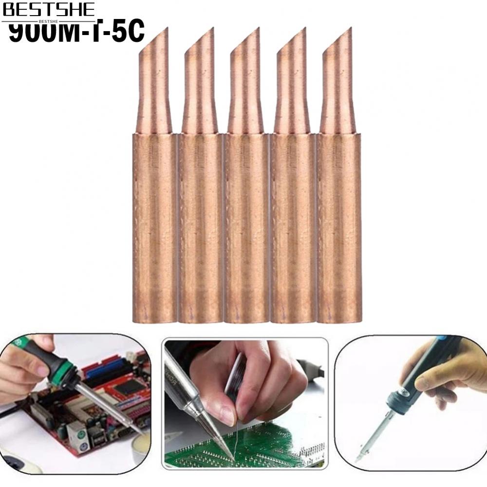 BESTSHE-900M T 5C Soldering Iron Tips Pure Copper 5 Pack for Large Heat Welding | Shopee Thailand