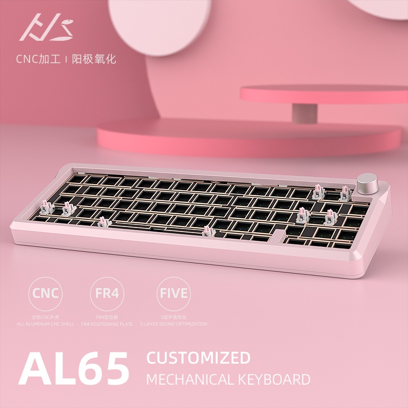 Lychee ชุดคีย์บอร์ดเล่นเกม AL65 RGB อลูมิเนียม CNC สําหรับบ้าน และ ...