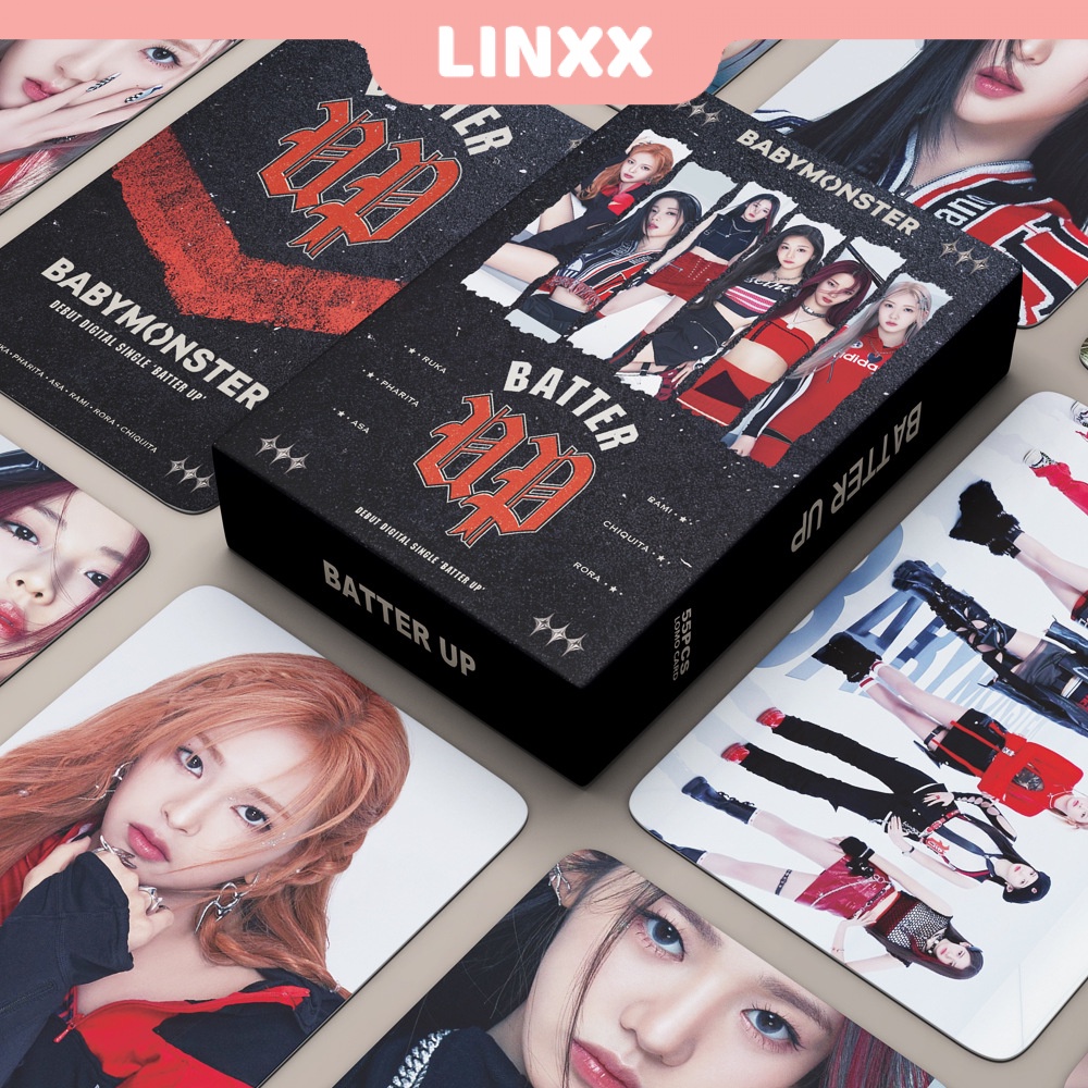 Linxx 55 ชิ้น BABYMONSTER BATTER UP อัลบั้มโลโม่การ์ด Kpop โฟโต้การ์ด ...