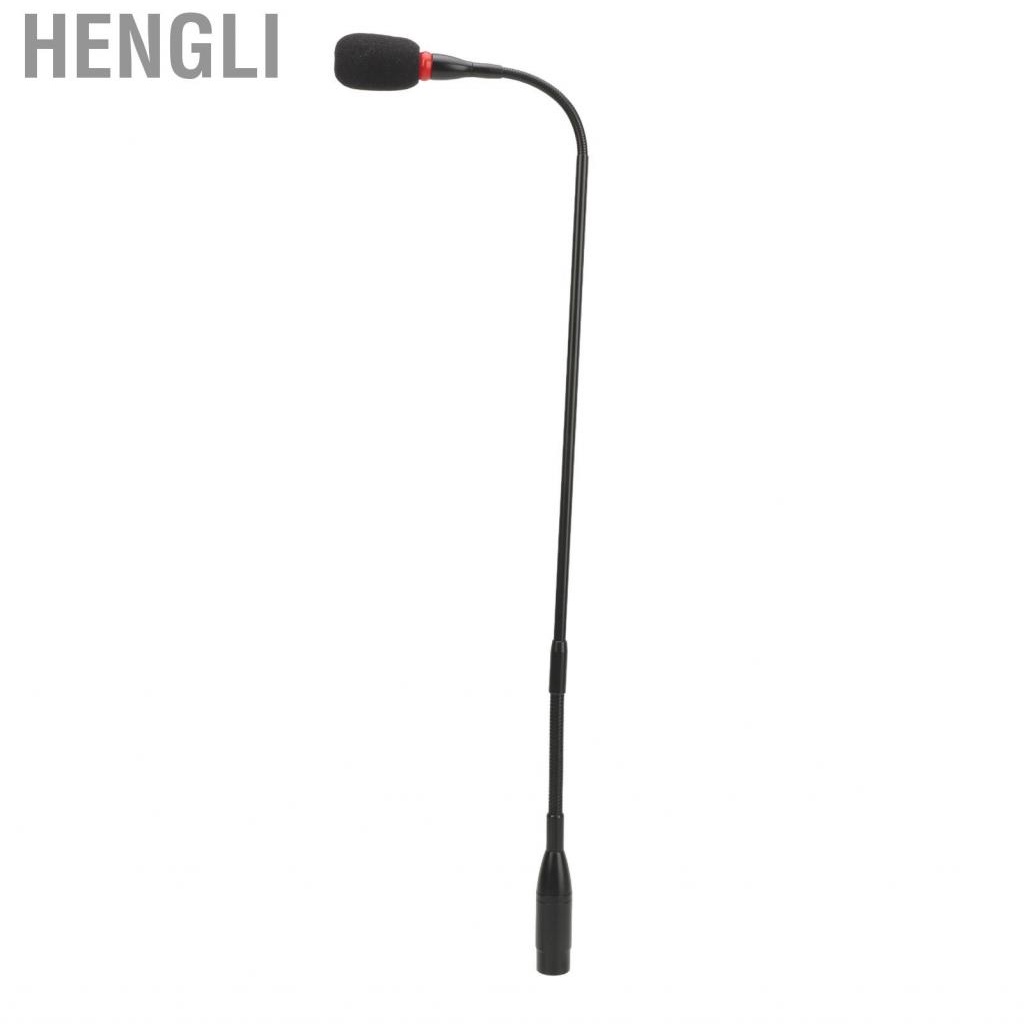 Hengli Gooseneck Microphone 59cm 3 Pin Straight Plug Aluminium Alloy ...