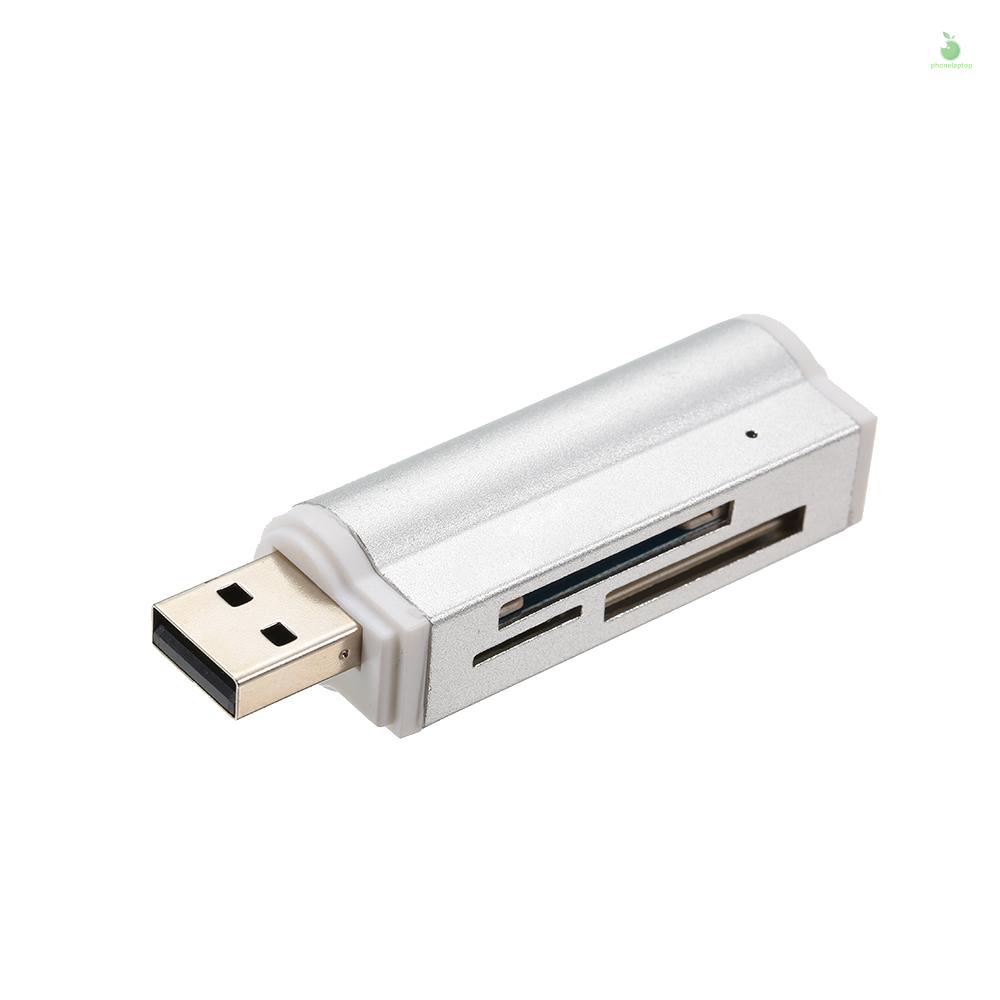 All in One เครื่องอ่านการ์ด USB 2.0 ขนาดเล็ก แบบพกพา สําหรับ SD SD TF ...