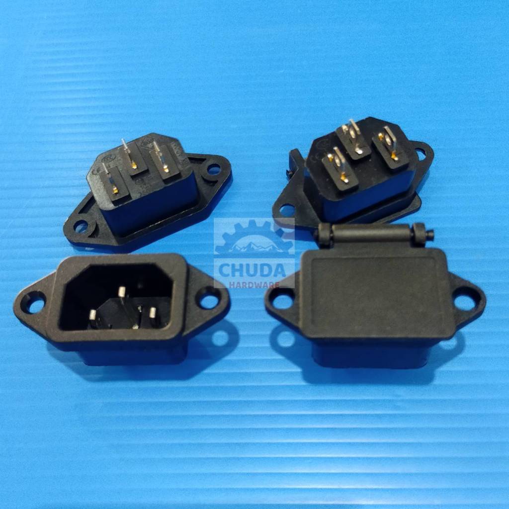 ขั้วปลั๊ก ปลั๊ก ปลั๊กเสียบ เต้ารับ เต้าเสียบ ซ็อคเก็ต Inlet AC Power Plug Socket #AC-04 (1 ตัว ...