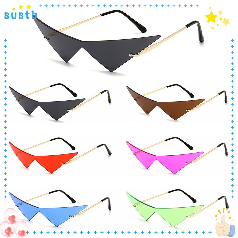 Susth แว่นตากันแดด ทรงสามเหลี่ยม เลนส์มหาสมุทร ไม่มีขอบ โอเวอร์ไซซ์ ...