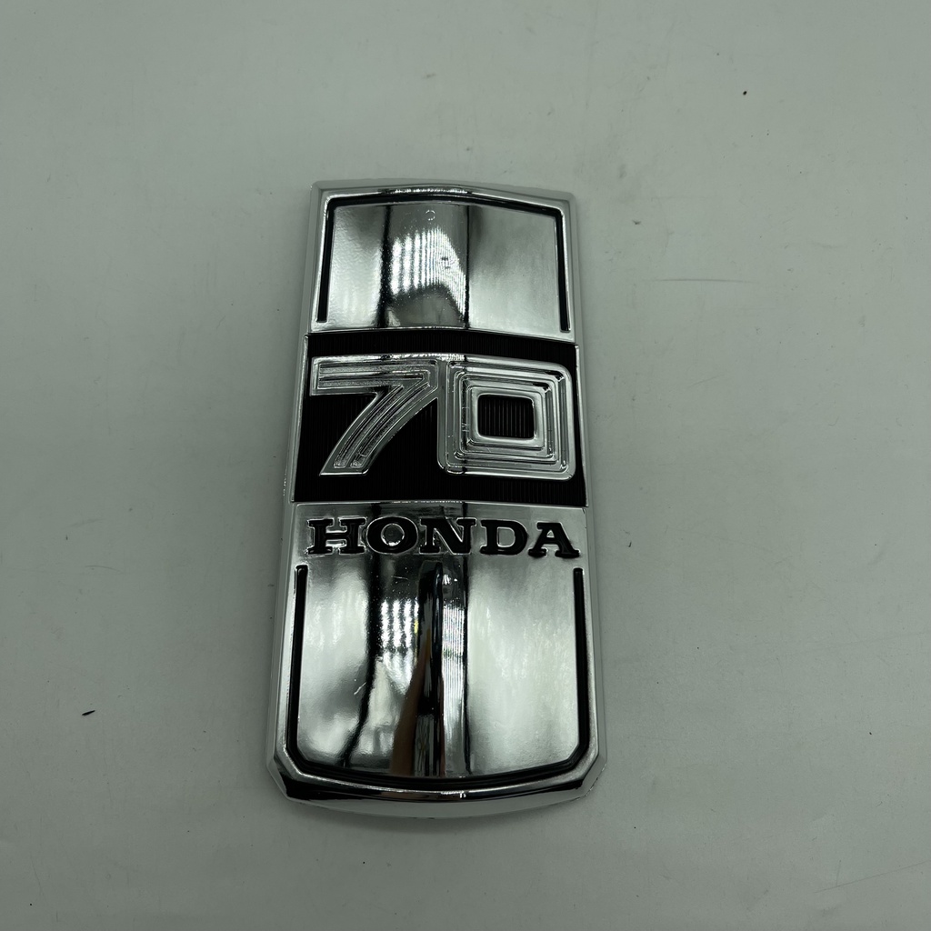 Honda GBO C70 PANEL EMBLEM ALUMINIUM CHROME PETAK LAMBANG EMBLEM LOGO ...
