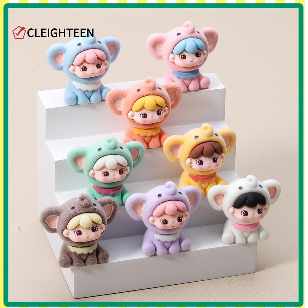 Cleighteen กล่อง 4 ชิ้น, เครื่องประดับ DIY Mini Flocking, ตุ๊กตาช้าง ...