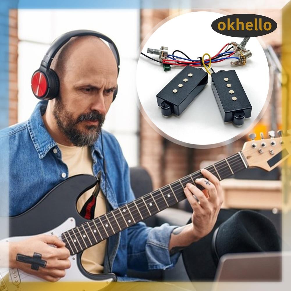 [Okhello.th] ชุดปิ๊กอัพเบส 4 สาย วงจรปรีเบสไฟฟ้าสําหรับรถกระบะ Active ...