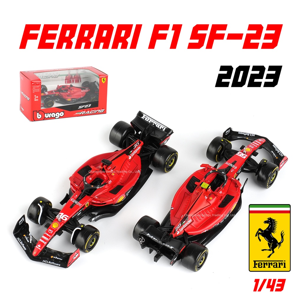 Bburago 1:43 2023 Ferrari SF23 #16 #55 F1 โมเดลรถยนต์จําลอง อัลลอยด์ ของเล่นสําหรับเด็ก | Shopee ...