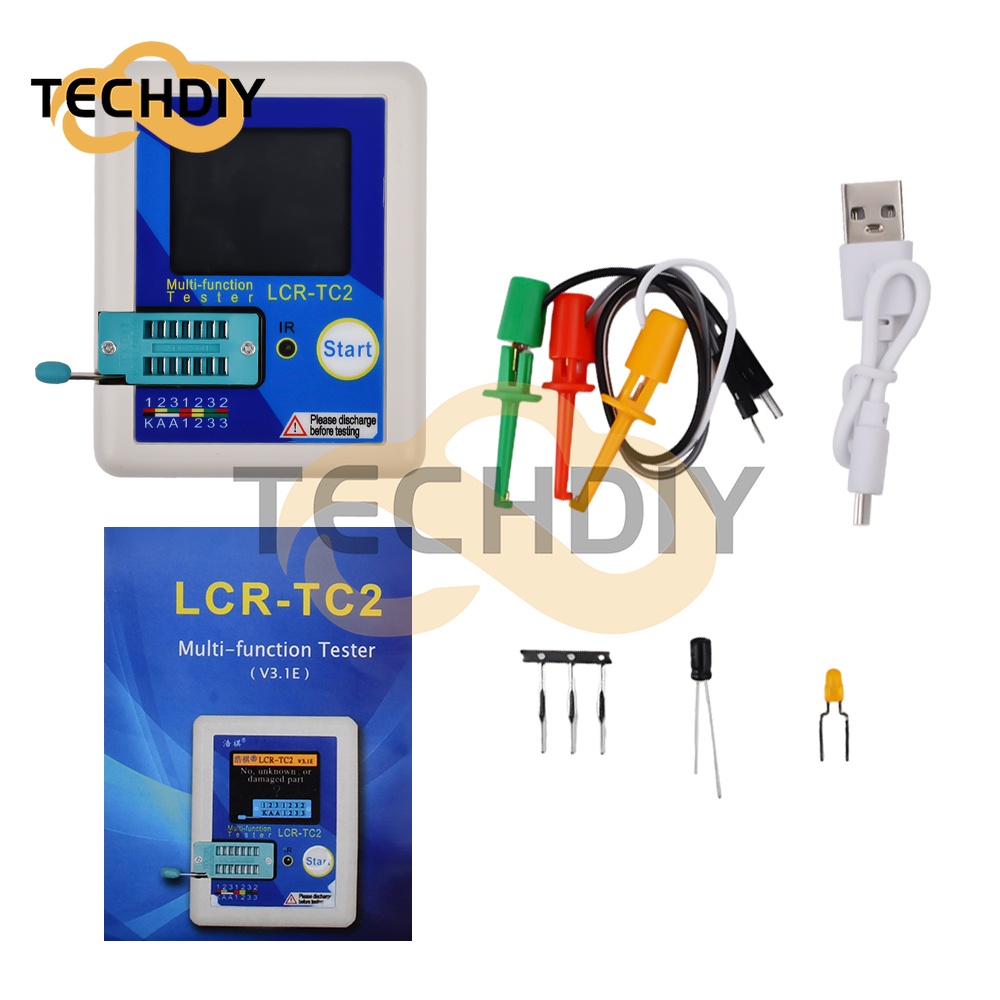 Lcr-tc2 TC-T7-H TCR-T1 T7 เครื่องทดสอบทรานซิสเตอร์ แบ็คไลท์ หน้าจอ LCD สําหรับไดโอด ตัวเก็บประจุ ...