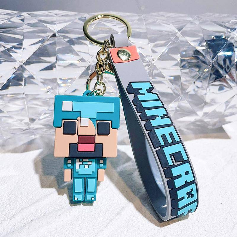 พวงกุญแจ จี้ตุ๊กตา PVC รูป Minecraft น่ารัก | Shopee Thailand