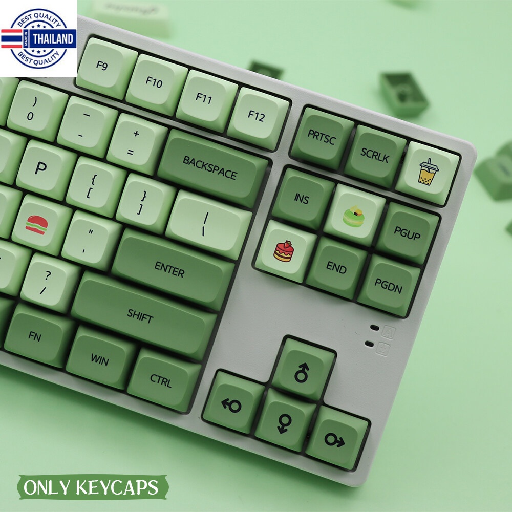 XDA Matcha Green Tea Dye Sub Japanese Keycap Set Thick PBT For ...