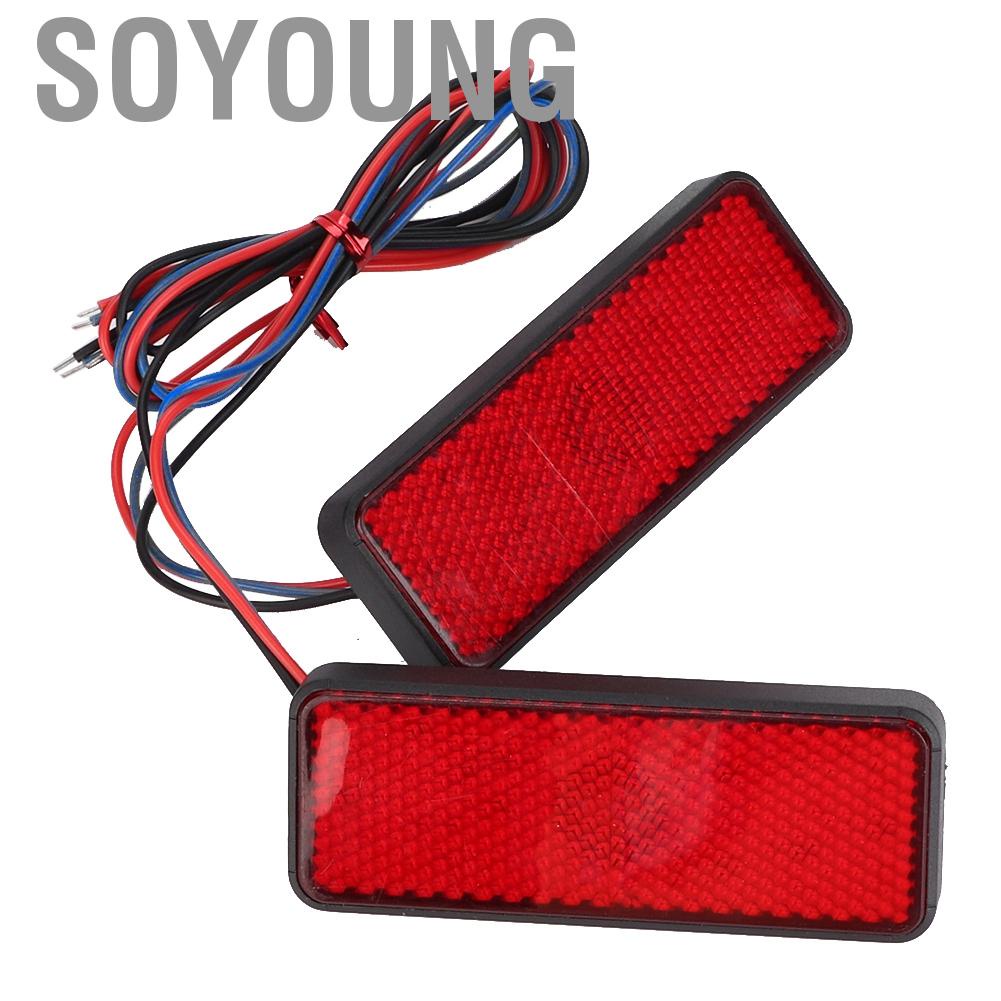 Soyoung 1 Pair Universal Motorcycle Reflector Driving Rear Brake Tail ...
