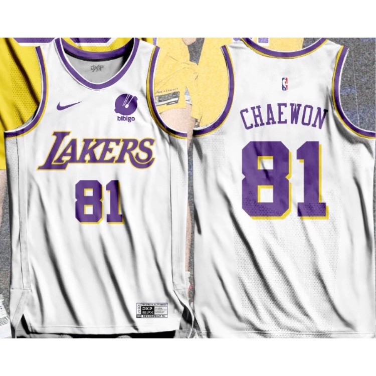 เสื้อกีฬาบาสเก็ตบอล ลายทีม lakers 81 CHAEWON | Shopee Thailand