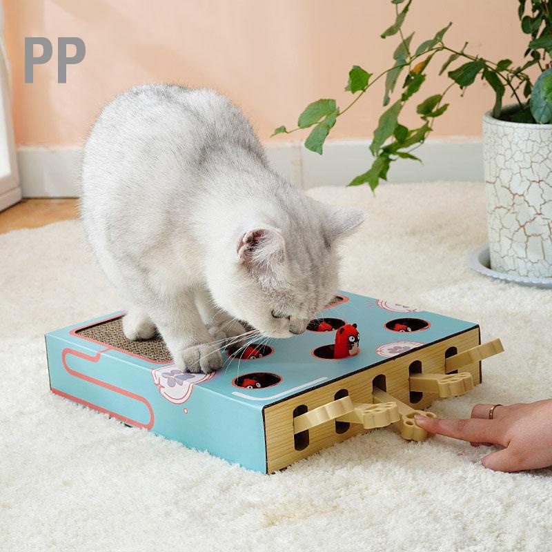 PP Cat Enrichment ของเล่น Interactive Grind Claw Rest Play 3 ใน 1 ความ ...